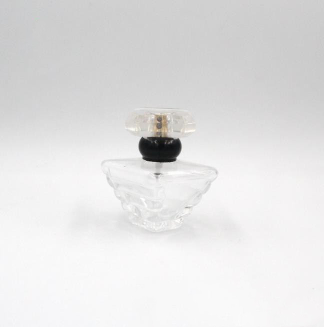 Triangular perfume glass bottle